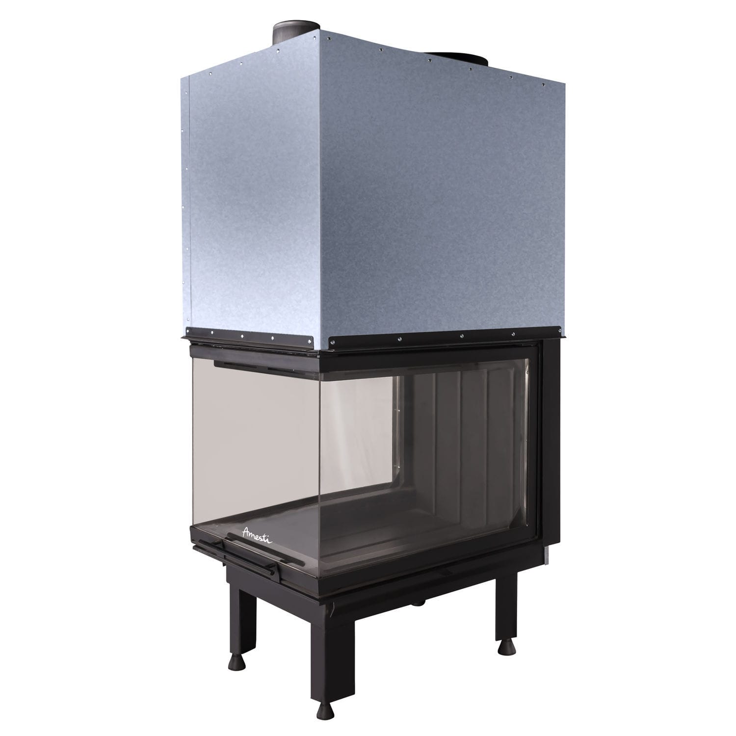 Insert de cheminée à 3 faces - TRIFACIAL - AMESTI FIREPLACES - à bois ...