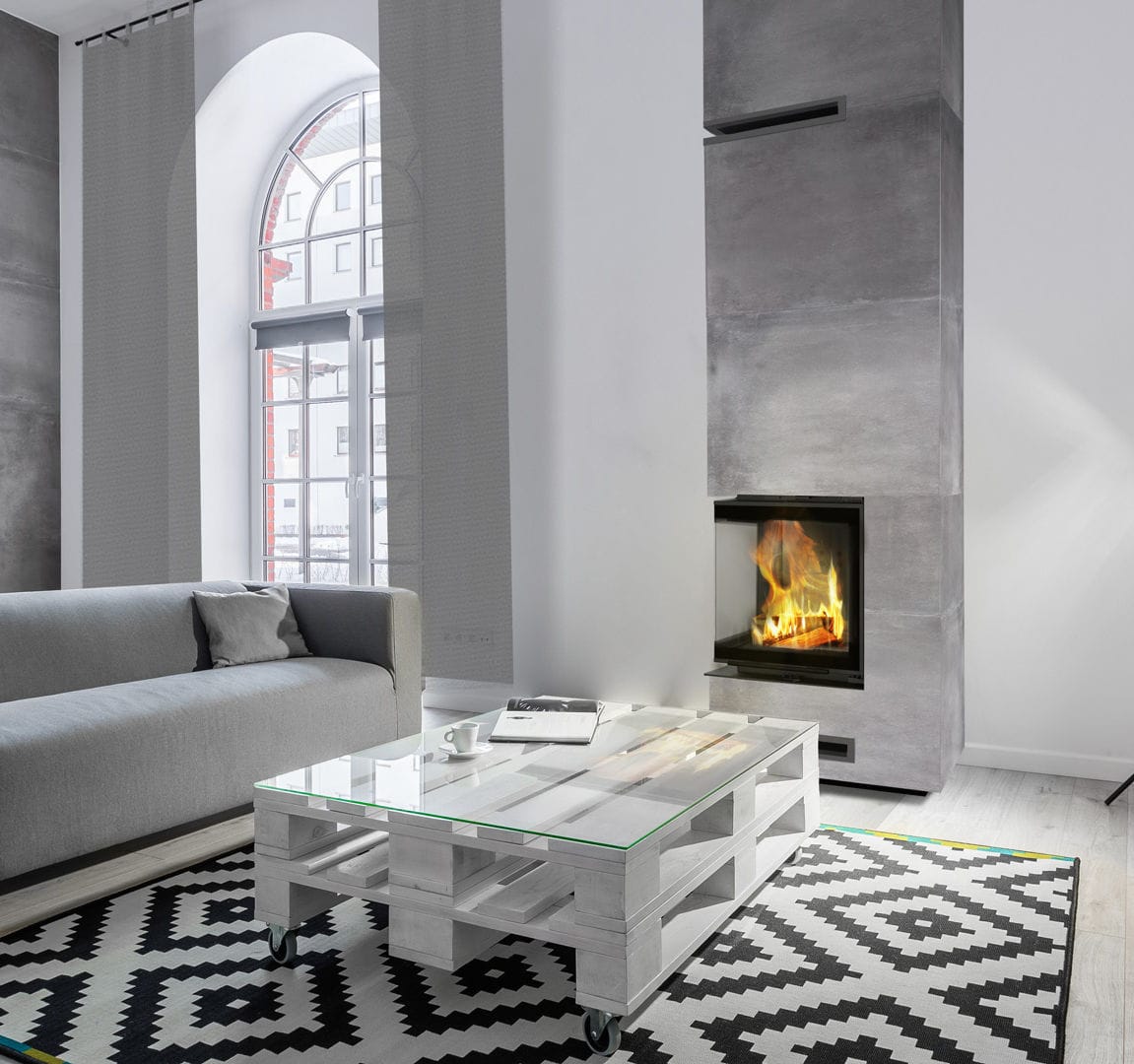 Insert de cheminée à 2 faces - VNL/480/480 - KRATKI - à bois / en acier ...