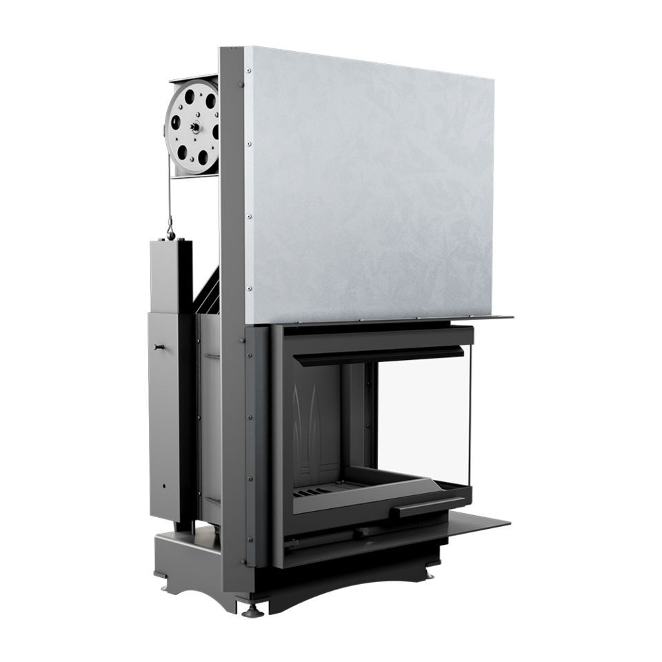 Insert de cheminée d'angle - MAJA/P/BS/G - KRATKI - à bois / en acier ...