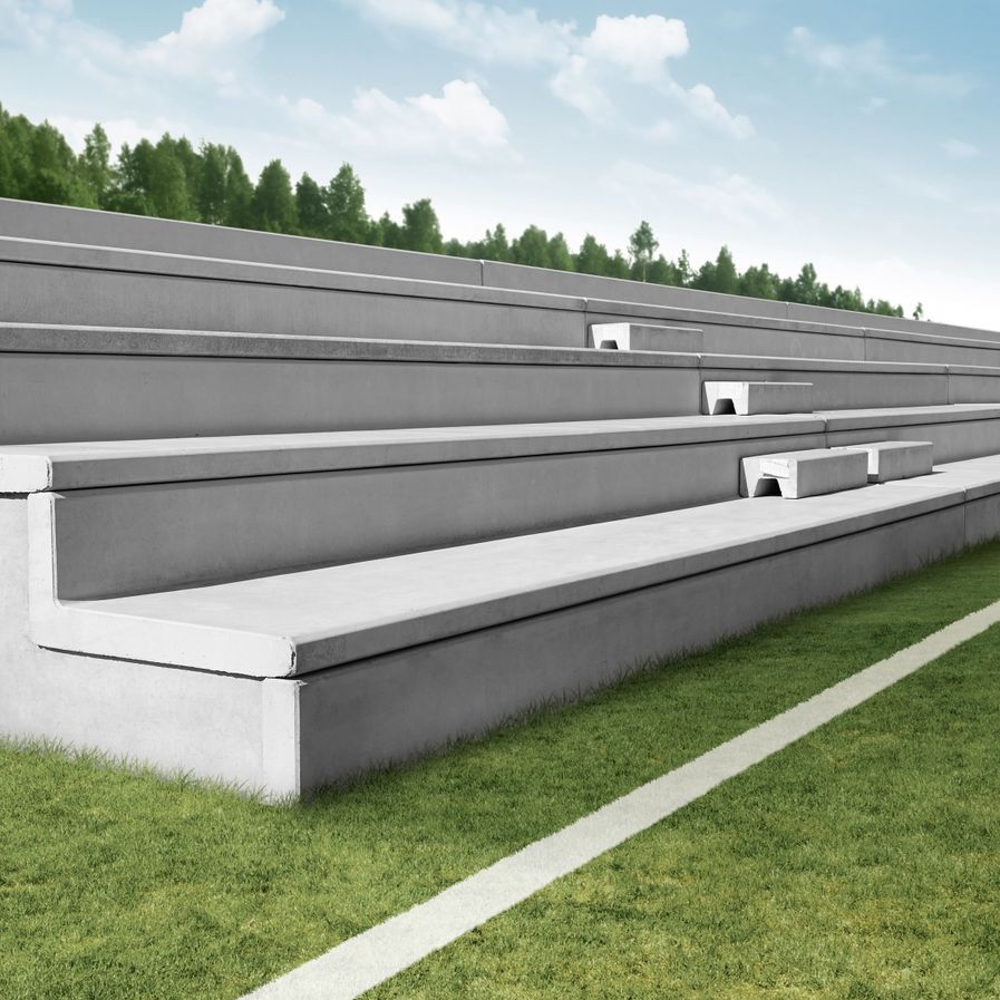 Gradin préfabriqué - FULL BENCHES - A Cimenteira do Louro - en béton ...