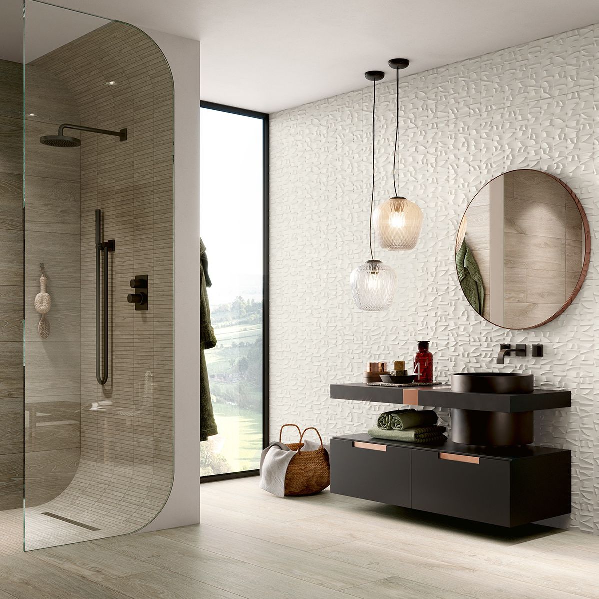 Carrelage en céramique émaillée - MIX RELIEFS - revigres - finition mat ...