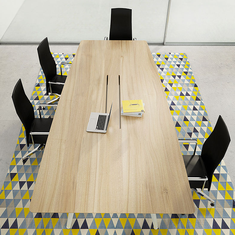 Table de réunion contemporaine - MOOV - Iduna S.A. - en bois / avec ...
