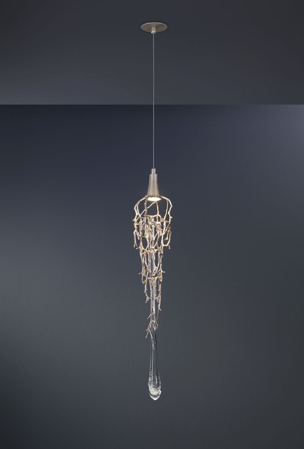 Suspension - DRIP SINGLE - Serip - en métal / en verre / classique