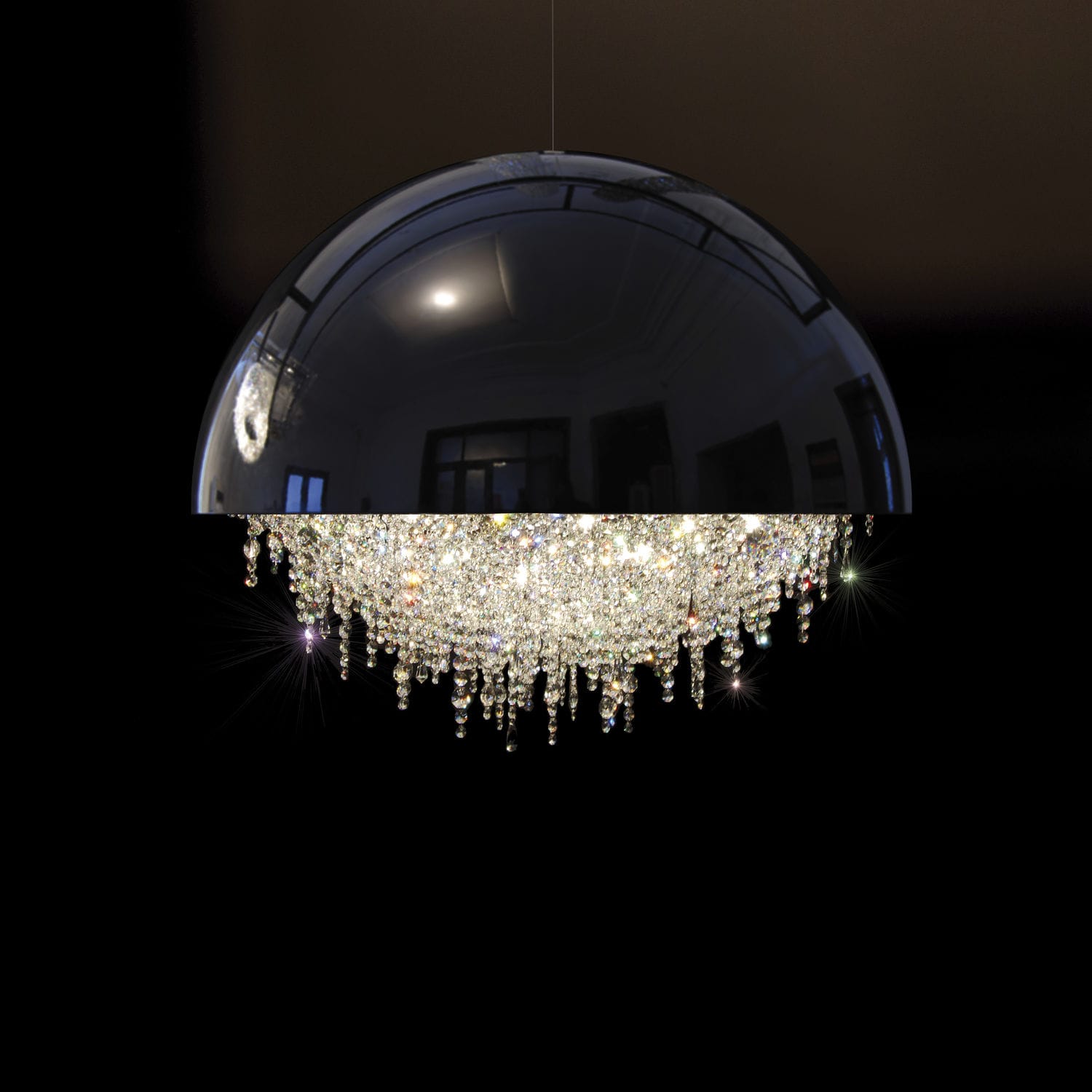 Lustre contemporain - OZERO - Manooi - en cristal / halogène / fait main