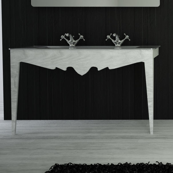 Vasque sur pied - LUX - Biselarte - en verre / rectangulaire / contemporaine