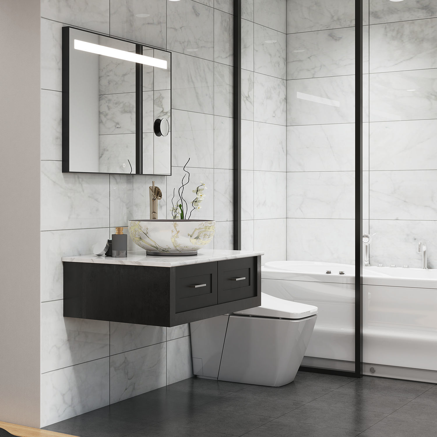 Miroir de salle de bain mural - CLASSIC PLUS - Biselarte - contemporain / rectangulaire / aluminium