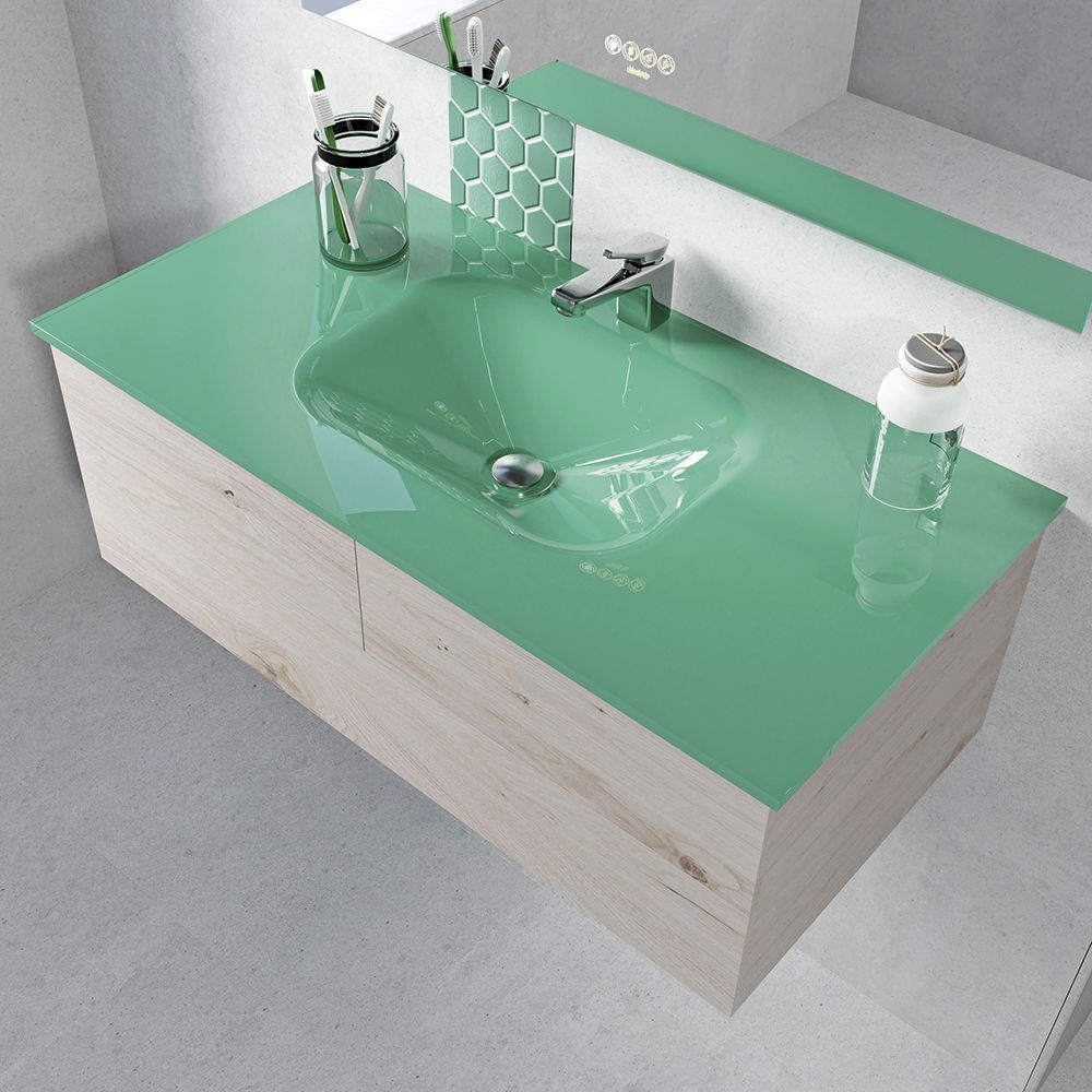 Vasque à encastrer - DOURO - BISELARTE - en verre / avec plan intégré ...