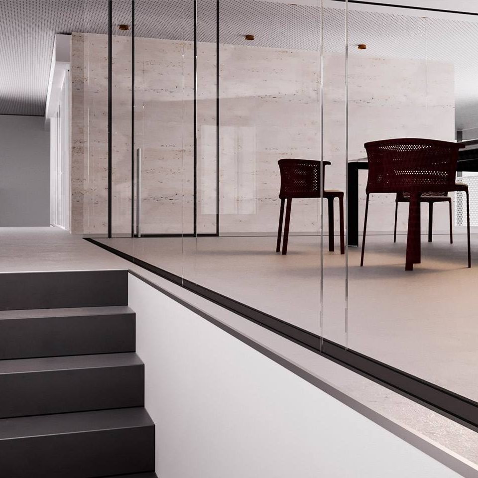 Cloison amovible - METRICA F2 - DIVILUX - fixe / en verre / en ...