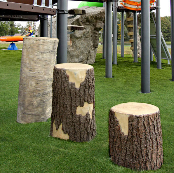 Parcour d'obstacles pour aire de jeux - TREE STUMPS BIRCH - little ...