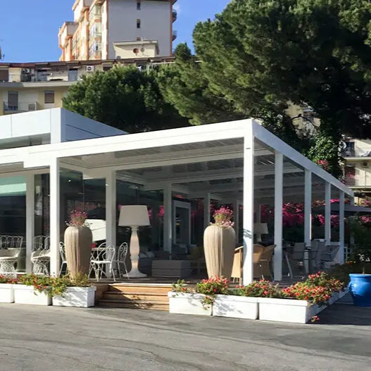 Pergola adossée - NORAHS - Gibus SPA - en métal / à lames brise soleil ...