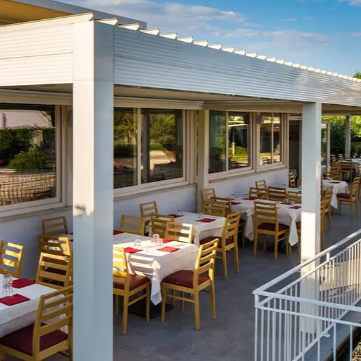 Pergola adossée - FORMIA - ITALY - Gibus SPA - en métal / à lames brise ...