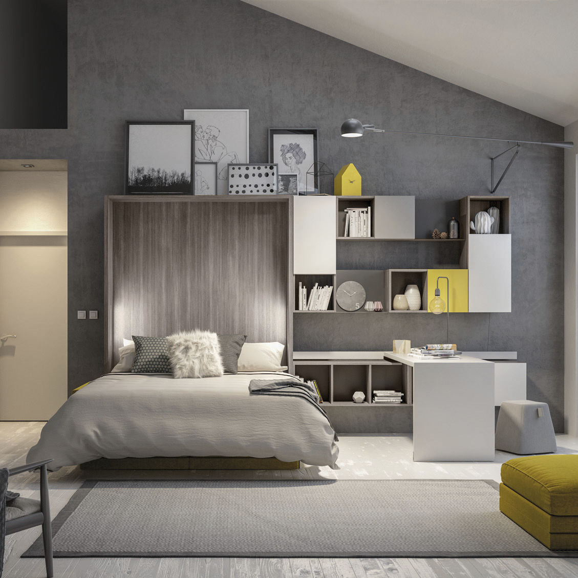 Lit escamotable - 358 - TUMIDEI - double / contemporain / pour enfant ...