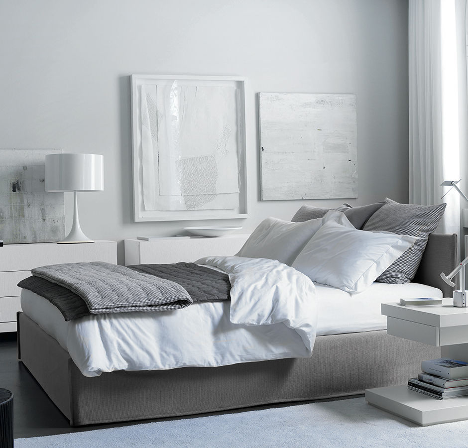 Lit double - FOX - MERIDIANI - simple / contemporain / avec tête de lit