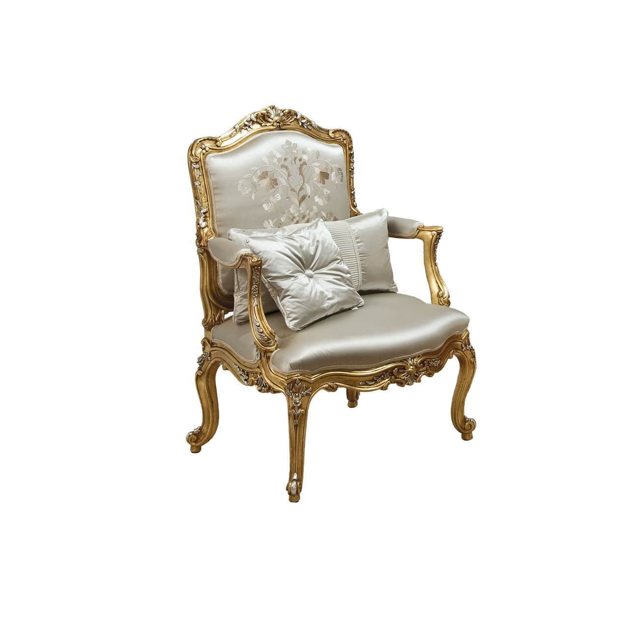 Fauteuil de style - 8714PL - COLOMBO STILE - en tissu / en bois massif