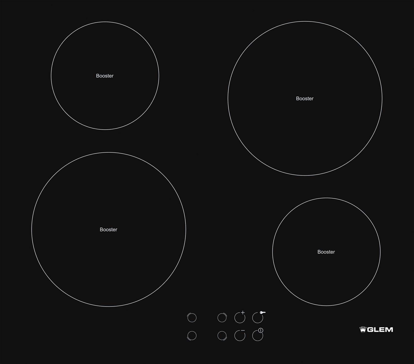Table de cuisson à induction - GTI64L - GLEM gas S.p.A. - 4 foyers ...