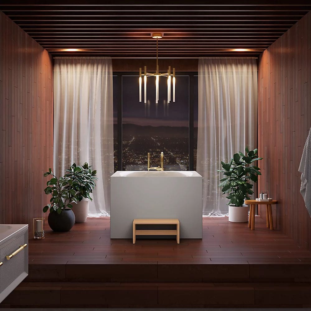 Baignoire carrée - Stillness™ - Kohler - à poser / pour habitat / en ...