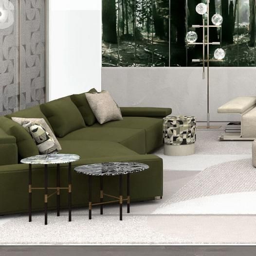 Table d'appoint contemporaine - JUPITER SMALL - SICIS - en bois laqué / en marbre / avec ...