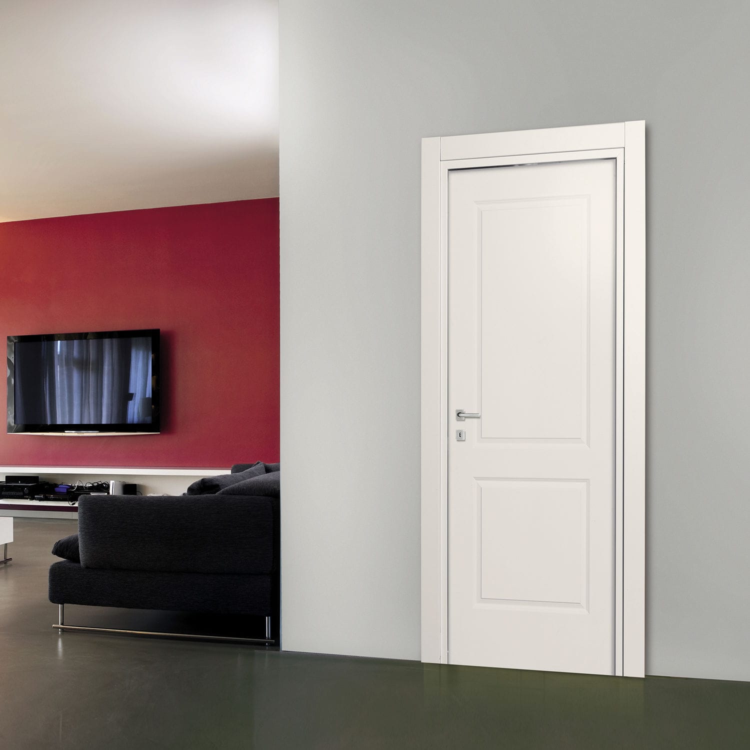 Porte d'intérieur - AMERICA - Dierre - en bois / battante / pleine