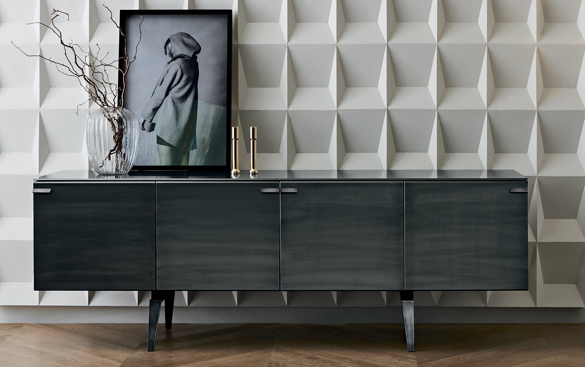 Buffet contemporain - Pandora - Gallotti&Radice - en bois doré à la ...