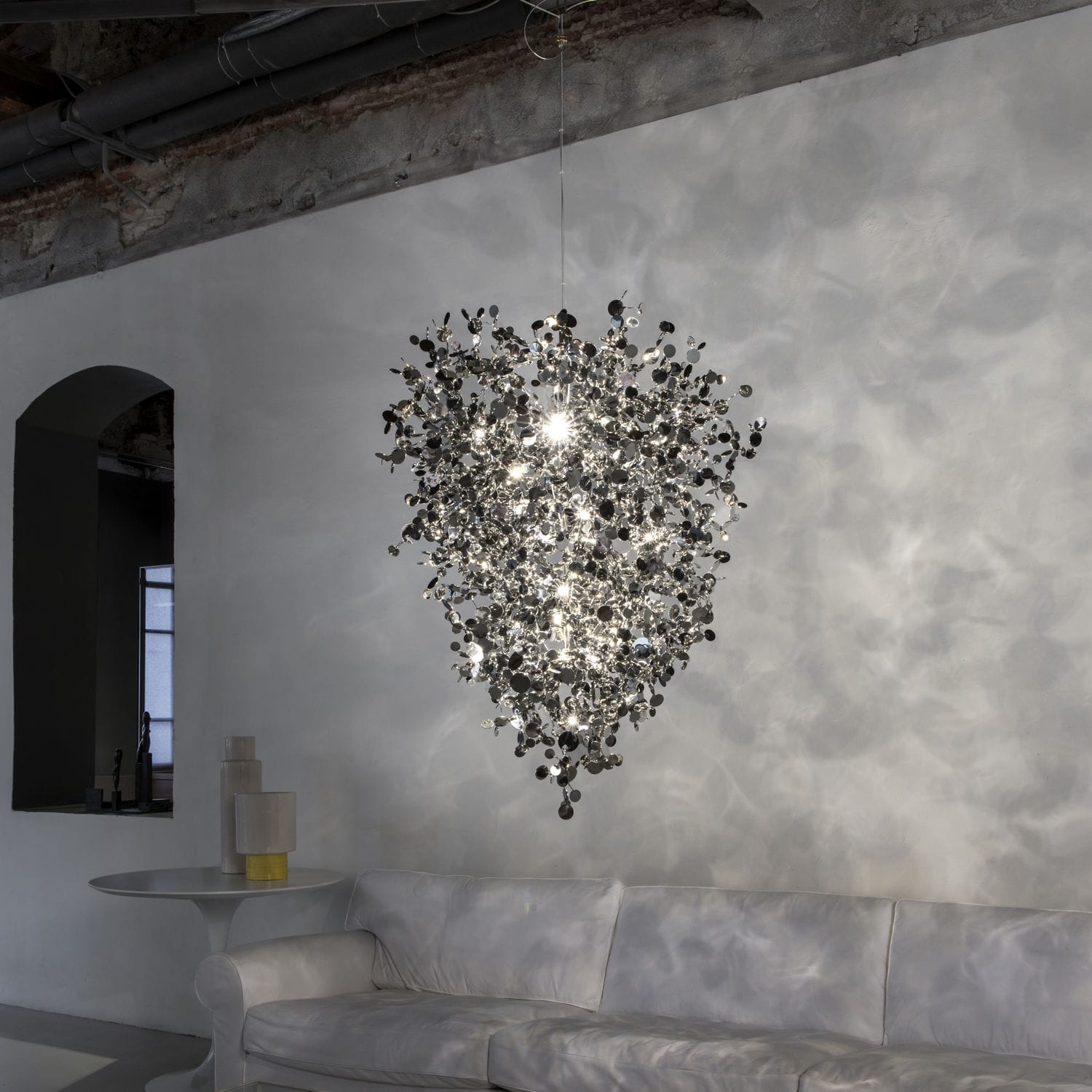 Lustre design original - ARGENT - TERZANI - en métal / professionnel ...