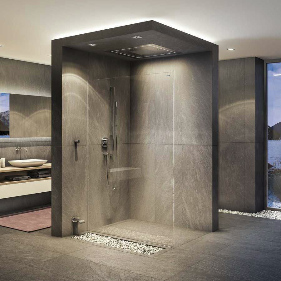 Paroi de douche fixe - AIR 2 - DUSCHOLUX AG - d'angle / en verre trempé