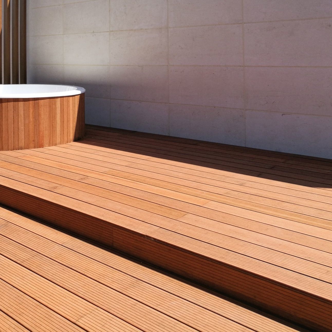 Lame de terrasse en bambou - 8301185 series - Braun Wuerfele - aspect ...