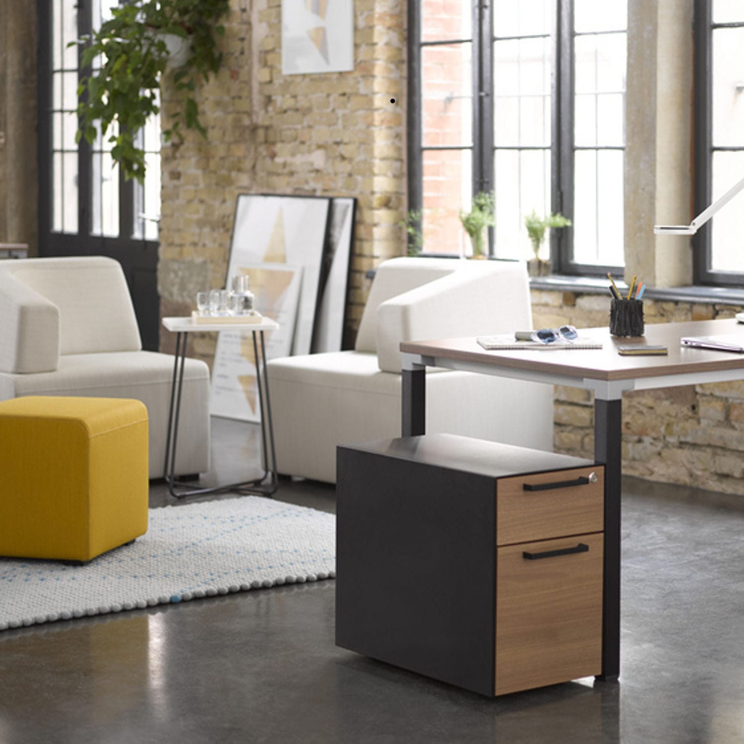 Caisson de bureau en bois - VOLUM ART - Steelcase - en métal / à 3 tiroirs / à 2 tiroirs