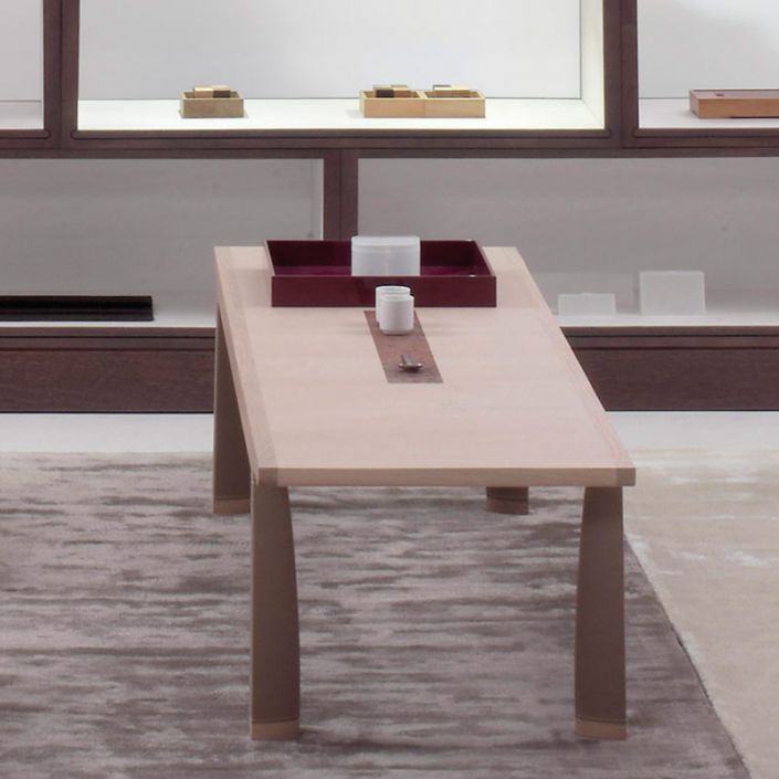 Table basse contemporaine - VASI - DIMENSIONE CHI WING LO - en chêne naturel / en sucupira ...