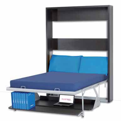 Lit escamotable - HARRY - smqrt beds - simple / contemporain / avec étagère