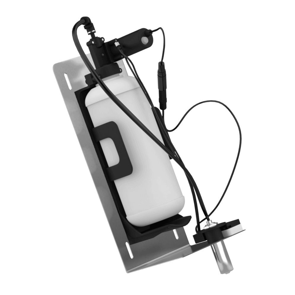 Distributeur de savon professionnel - S270 - Duten - derrière le miroir / en laiton chromé / en ...