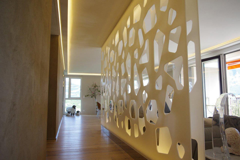 Cloison fixe - V-korr Creative Surface - en acrylique / professionnelle