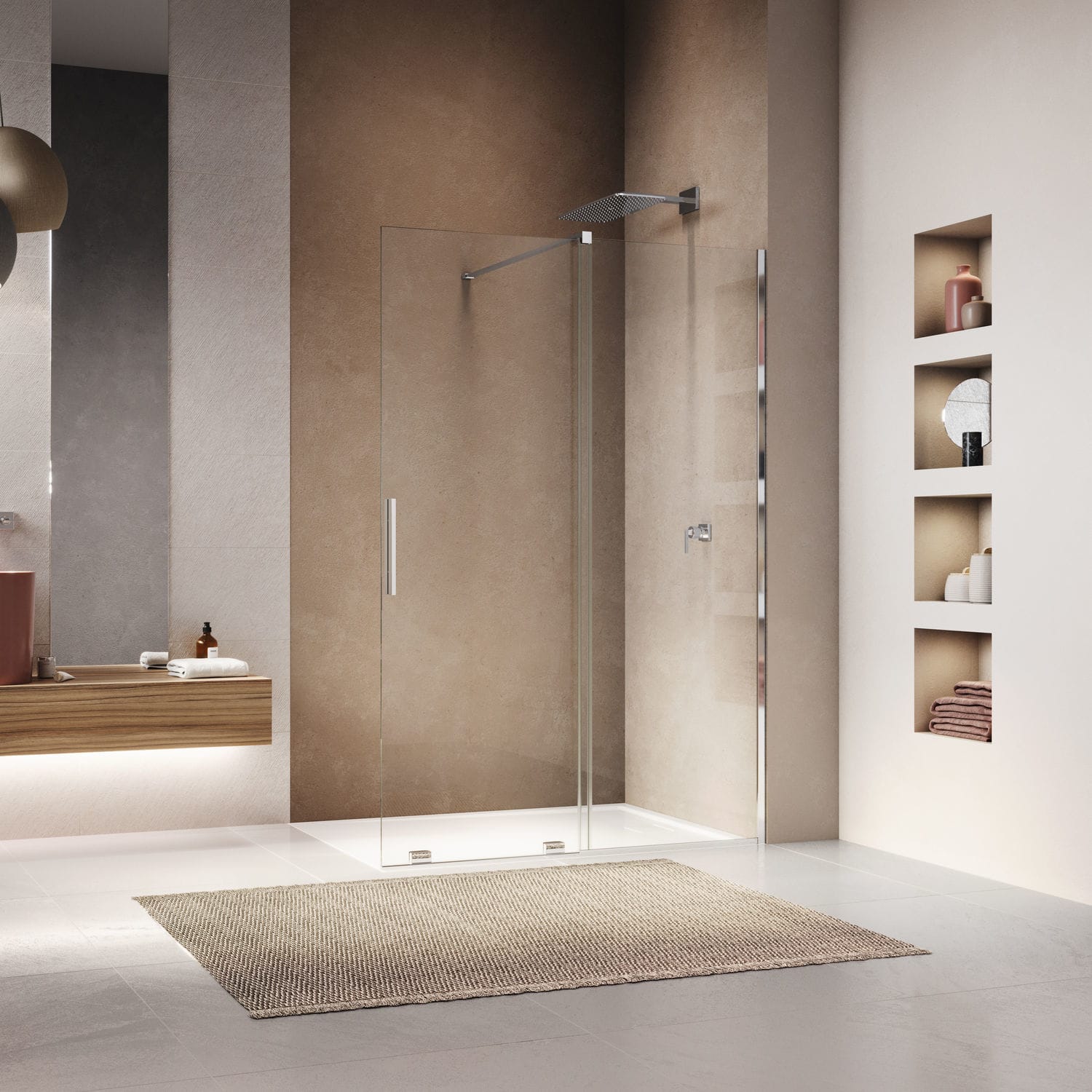 Paroi de douche coulissante - WALK-IN AMALIA D35S2 - Ronal - fixe / en ...