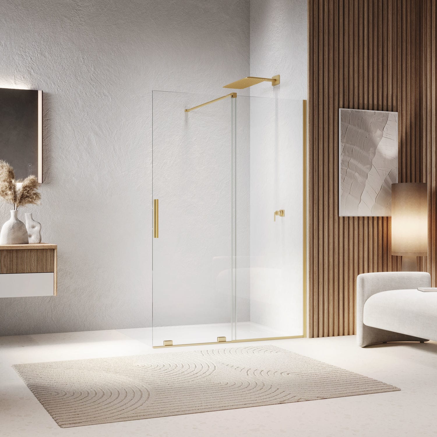 Paroi de douche fixe - WALK-IN AMALIA - D35S2 - Ronal - coulissante ...