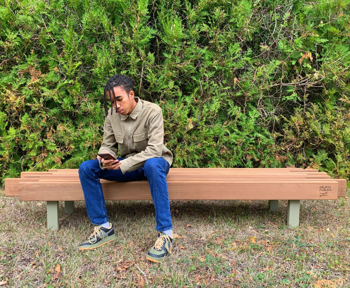 Banc public 4 places - Bocage - Objets Publics - contemporain / en bois massif / en douglas