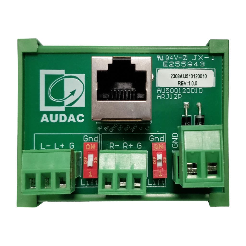 Module d'interface passerelle - ARJ12P - Audac - sur rail DIN / RJ45