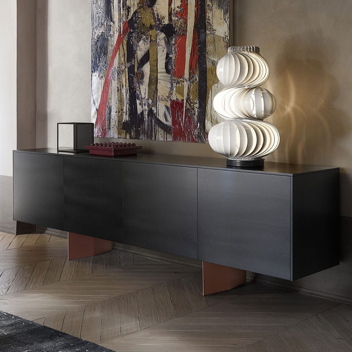 Buffet sur pieds hauts - DORIDE - Ronda Design - contemporain / en bois ...