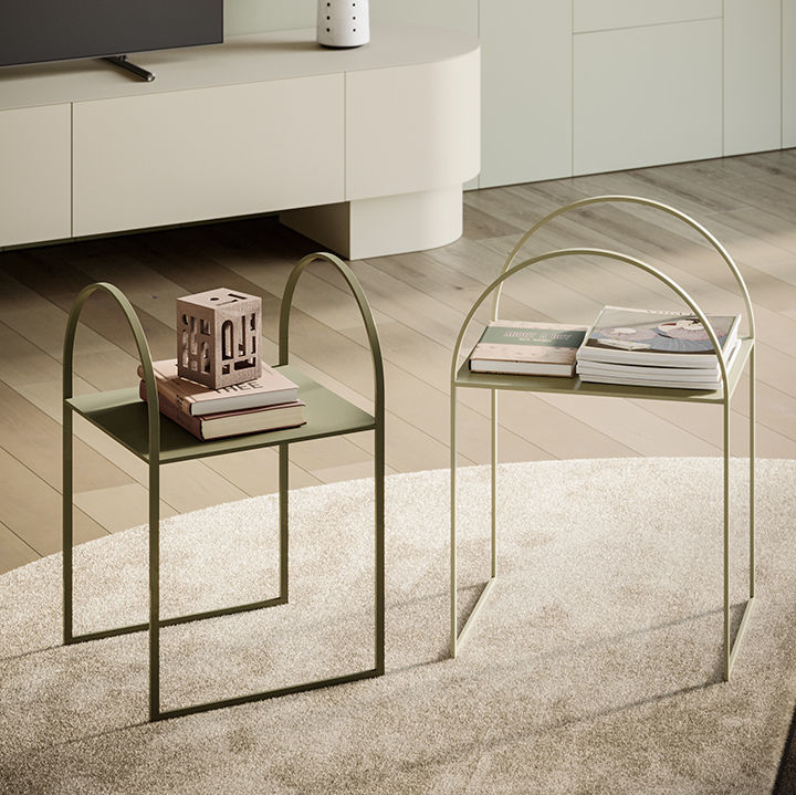 Table d'appoint design minimaliste - DUNA - Ronda Design - en métal ...