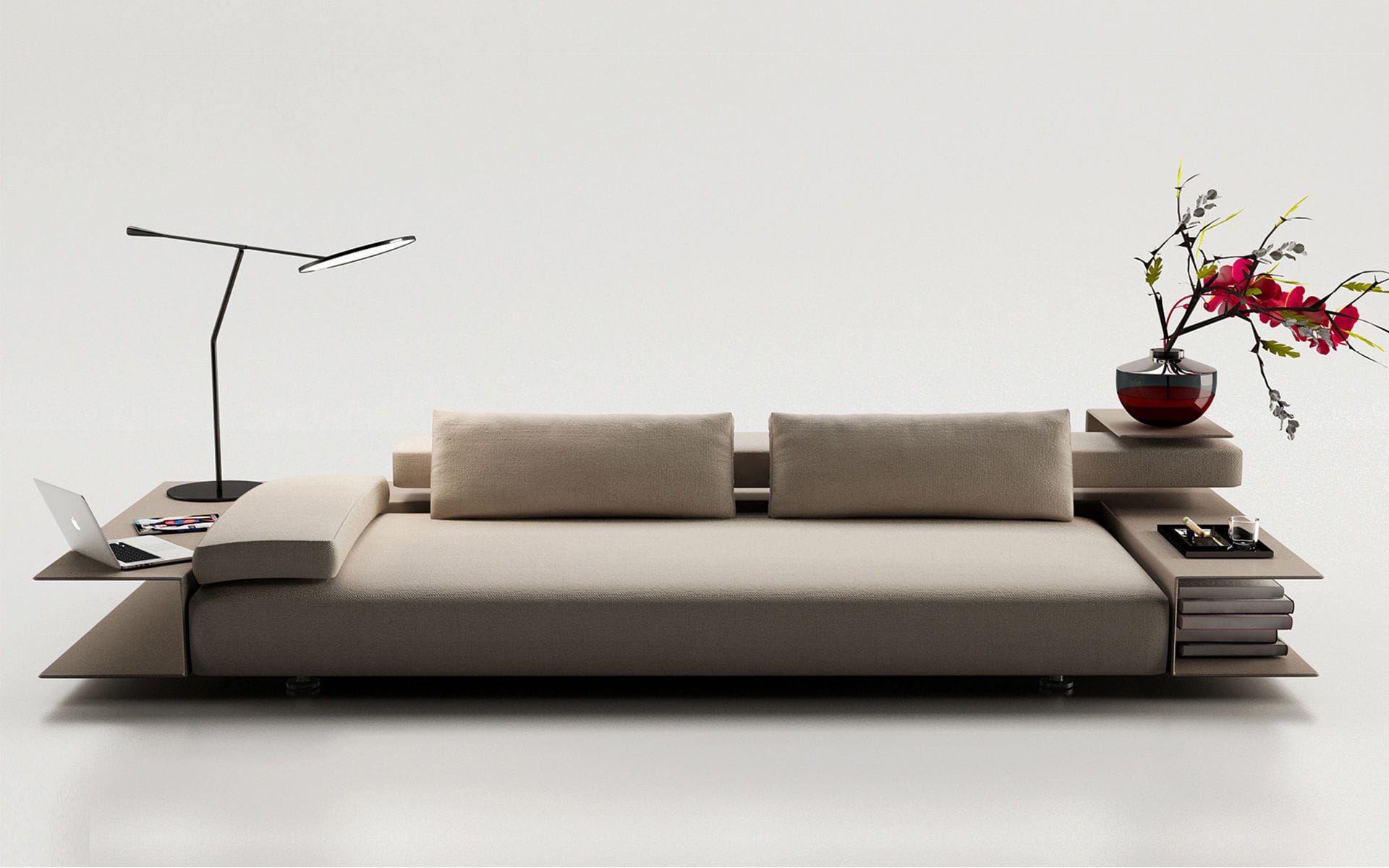 Canapé compact - CODE - Enne - contemporain / en tissu / avec rangement