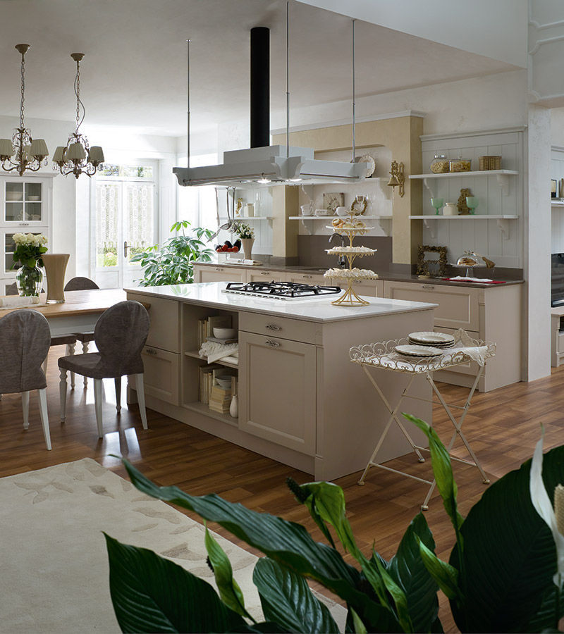 Cuisine classique - ITALIAN MOOD - Callesella - en bois / avec îlot ...