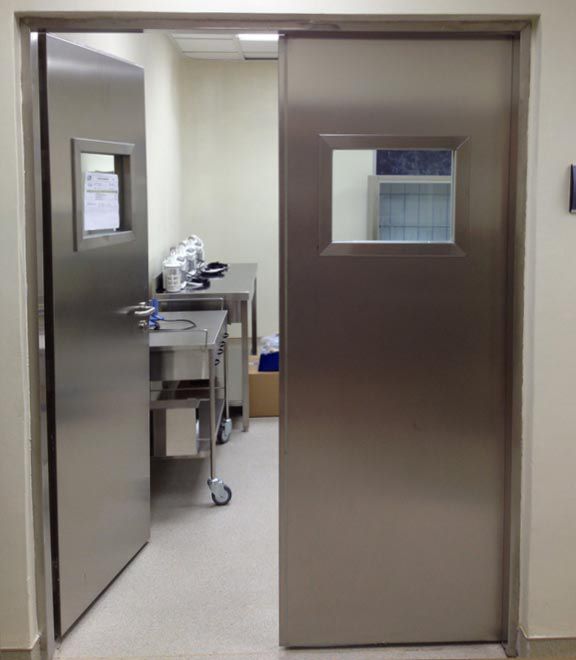 Porte en inox - Asturmadi - d'intérieur / en tôle d'acier / battante