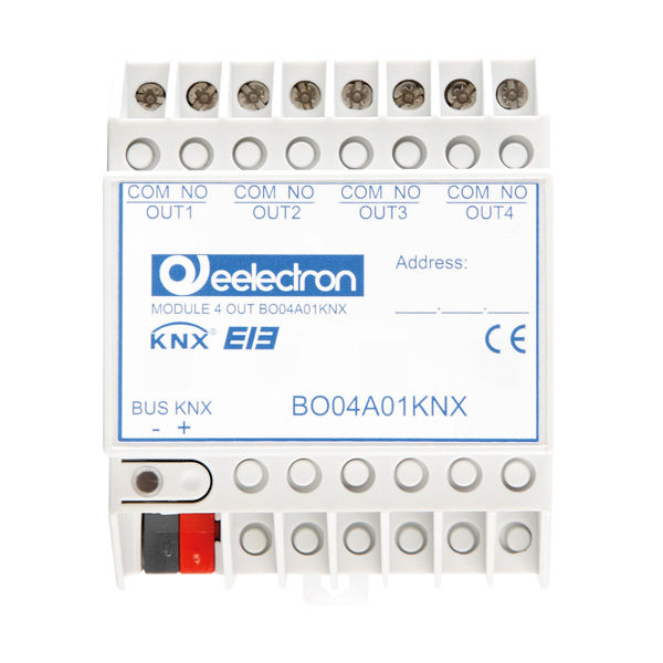 Module d'interface sur rail DIN - BO04A01KNX - Eelectron - KNX / pour installation domotique