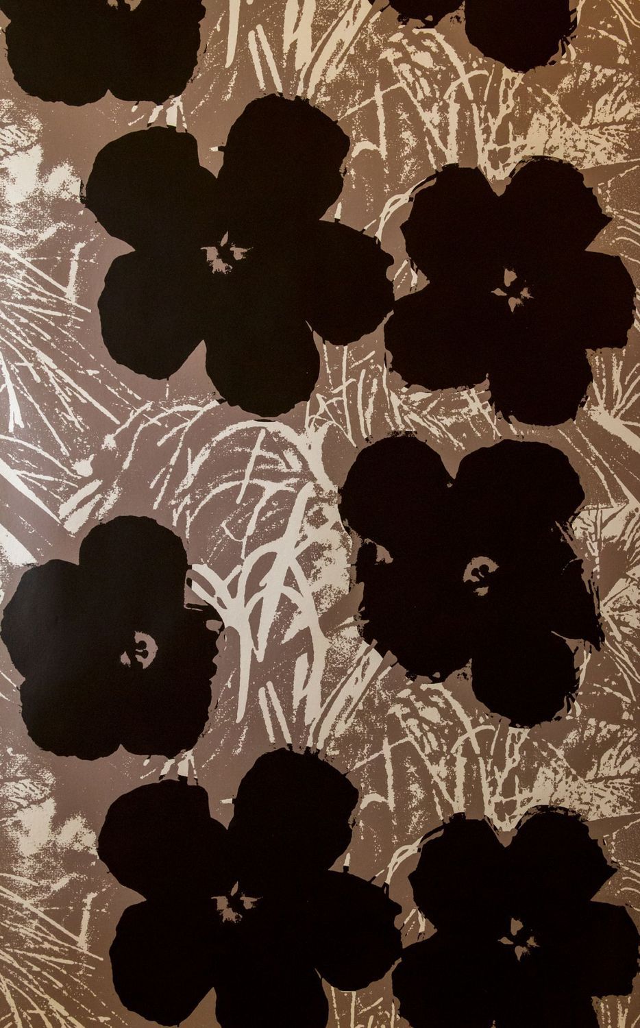 Papier peint contemporain / en polyester / à fleurs / doré - FLOWERS ...