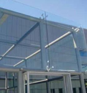 Système de fixation en acier - ADEN METAL - pour mur-rideau en verre ...