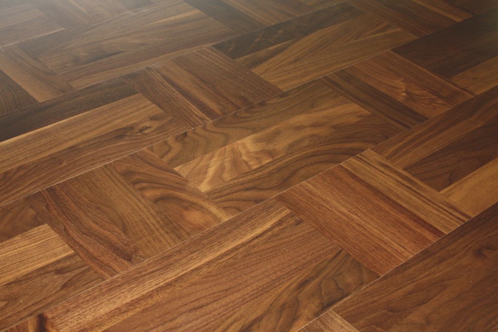 Parquet contrecollé - WEAVE BASKET: WALNUT - TEKA Parquet - en noyer / à clouer / flottant
