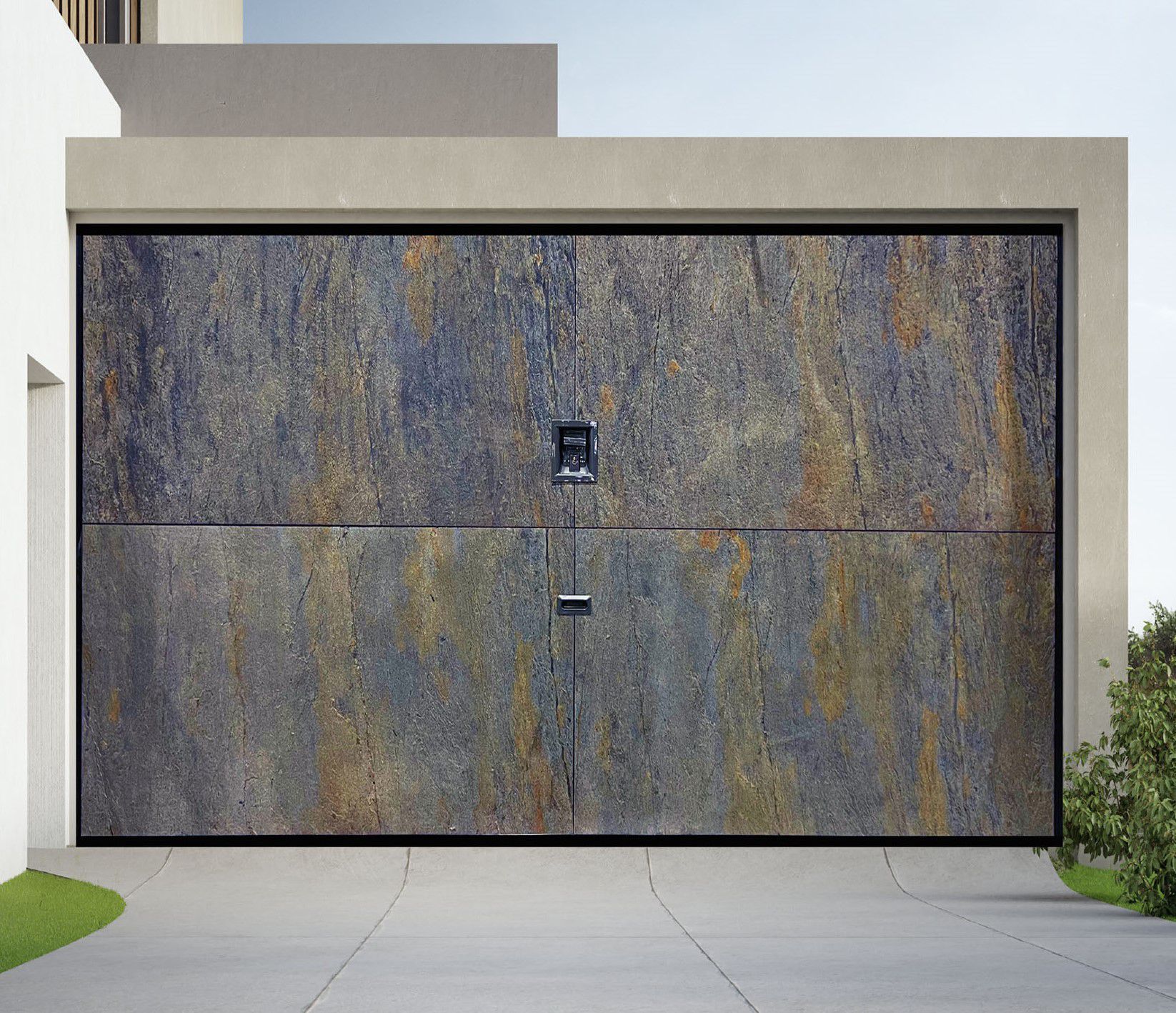 Porte de garage overlap - PIETRAVERA - Delta Overlap - en pierre / en ...