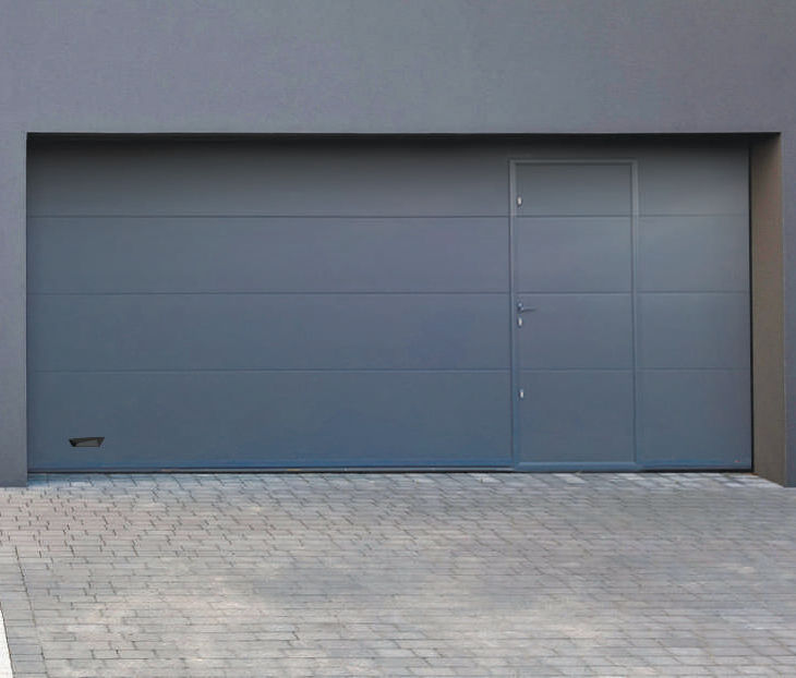 Porte de garage portillon incorporé - Delta Overlap - sectionnelle / en ...