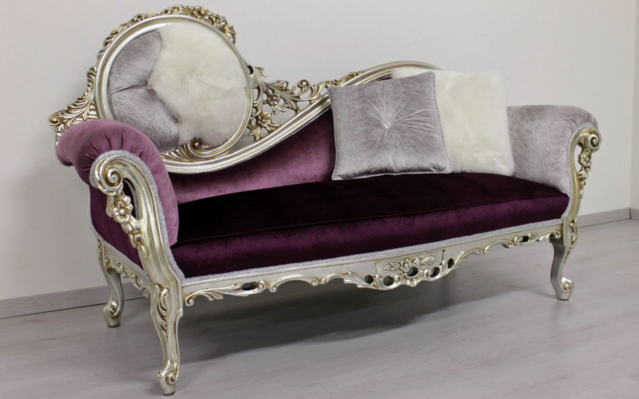 Méridienne design nouveau baroque / en velours / en coton / en tissu ...