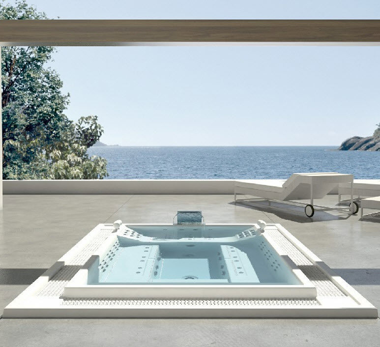 Spa encastrable - Tokyo 70 - AWD - carré / 7 places / en acrylique