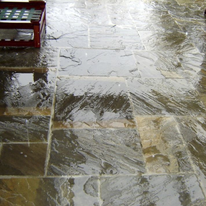 Plaque de pierre en pierre naturelle - BLACK - Asian Stones - pour sol ...