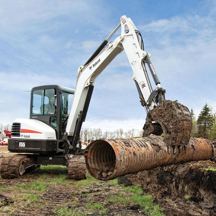 Pelle mini - E55 - BOBCAT - sur chenilles / compacte / pour chantier